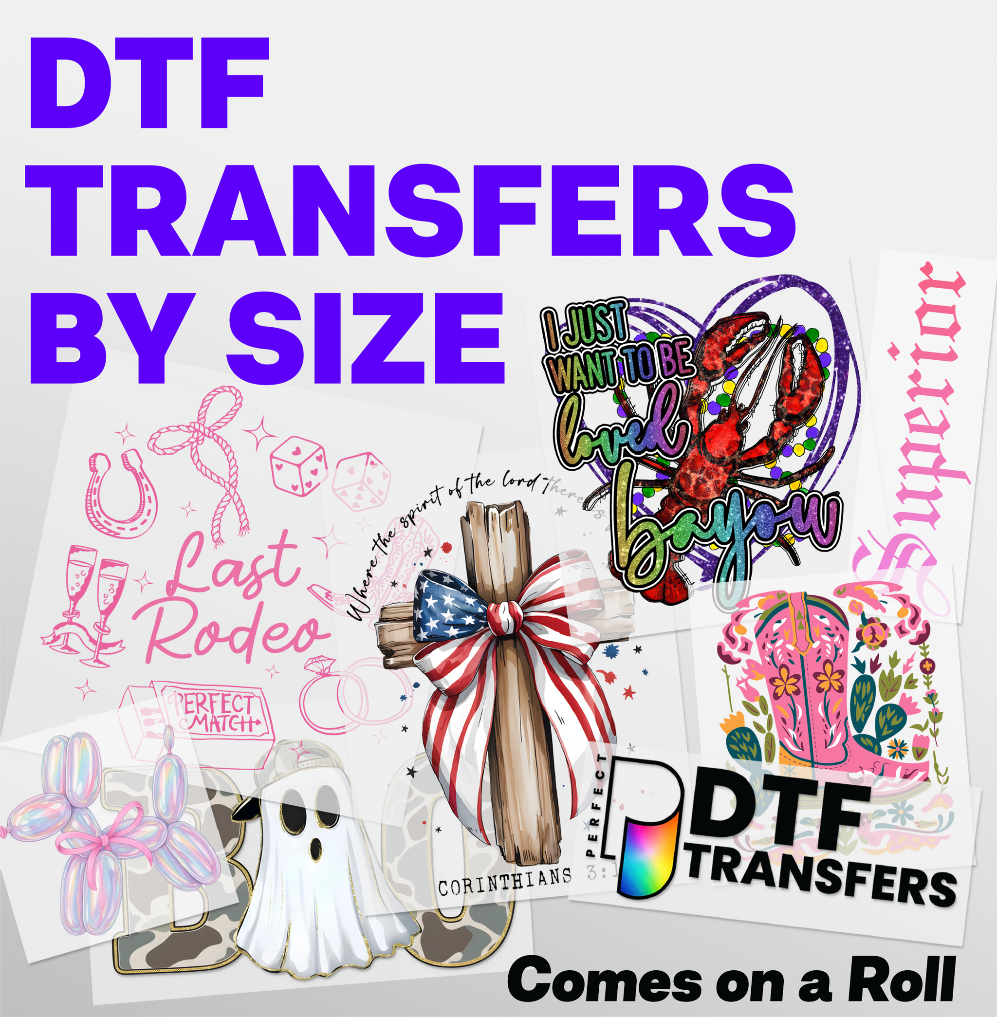 DTF Transfers by Size – Same-Day Pickup in Broussard, LA + Fast Ship